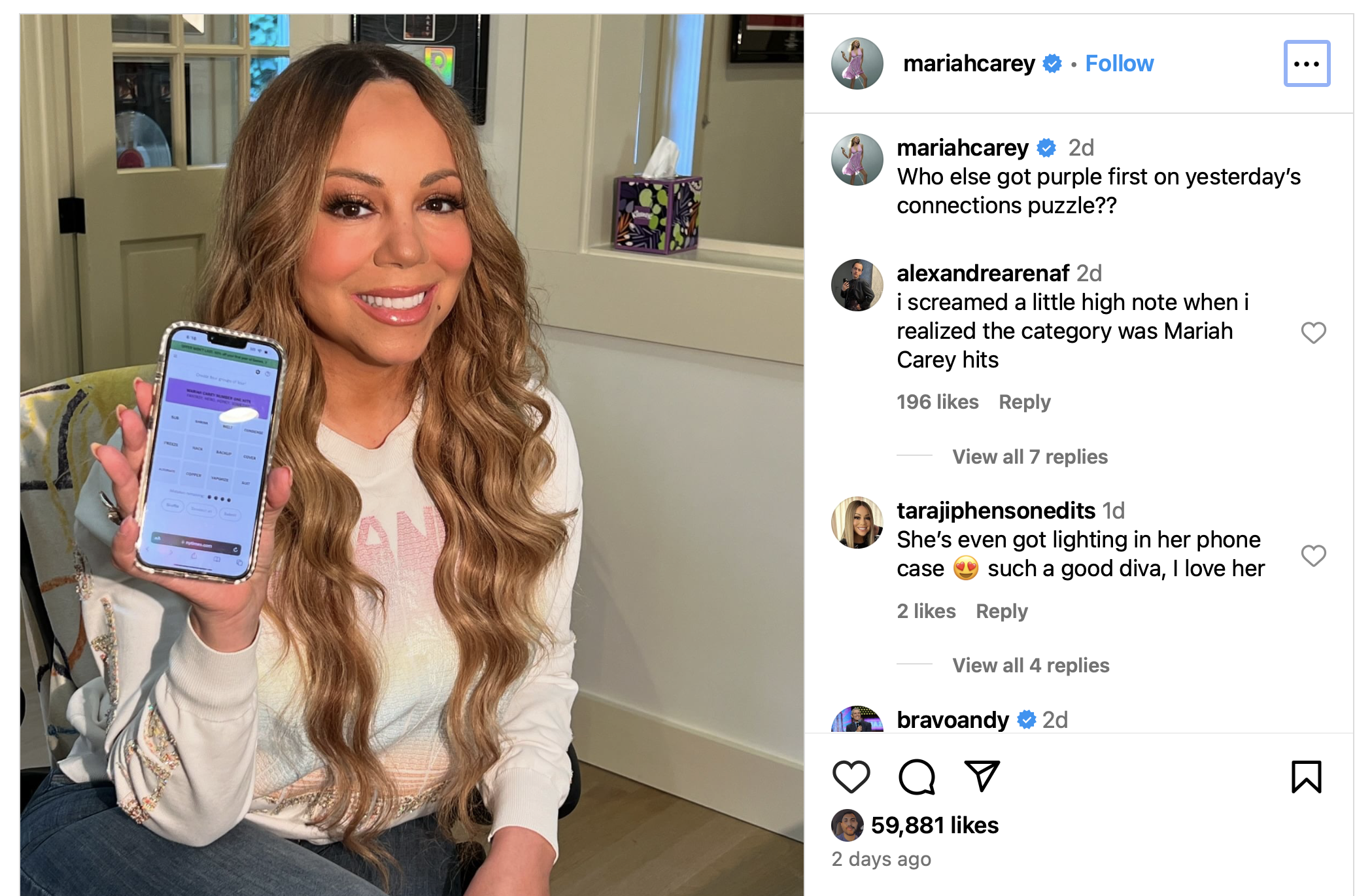 Fact Check: FAKE Photo Shows Mariah Carey Holding Up Cellphone Displaying Message 'Palestine ...